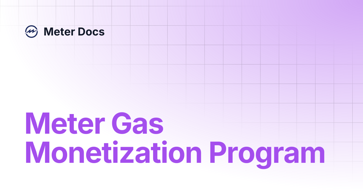 Meter Gas Monetization Program | Meter Docs