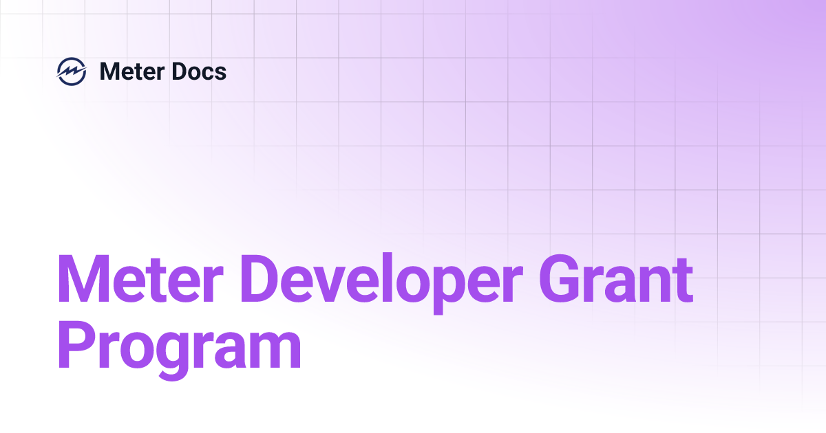 Meter Developer Grant Program | Meter Docs